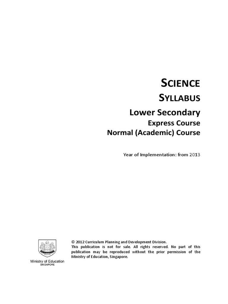 Science Lower Secondary 2013 | PDF | Inquiry Based Learning ...