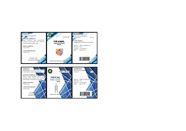 Label Paracetamol Dan Asetosal | PDF | Kesehatan Holistik