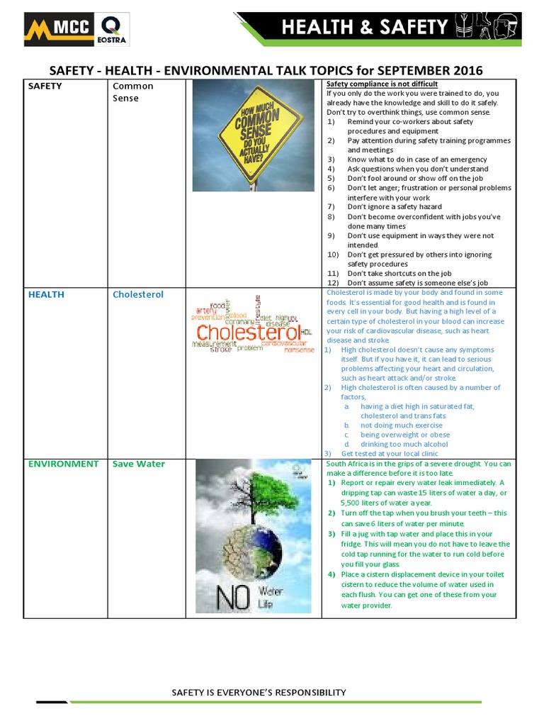 Safety Topics September 2016 | PDF | Cardiovascular Diseases | Diseases ...