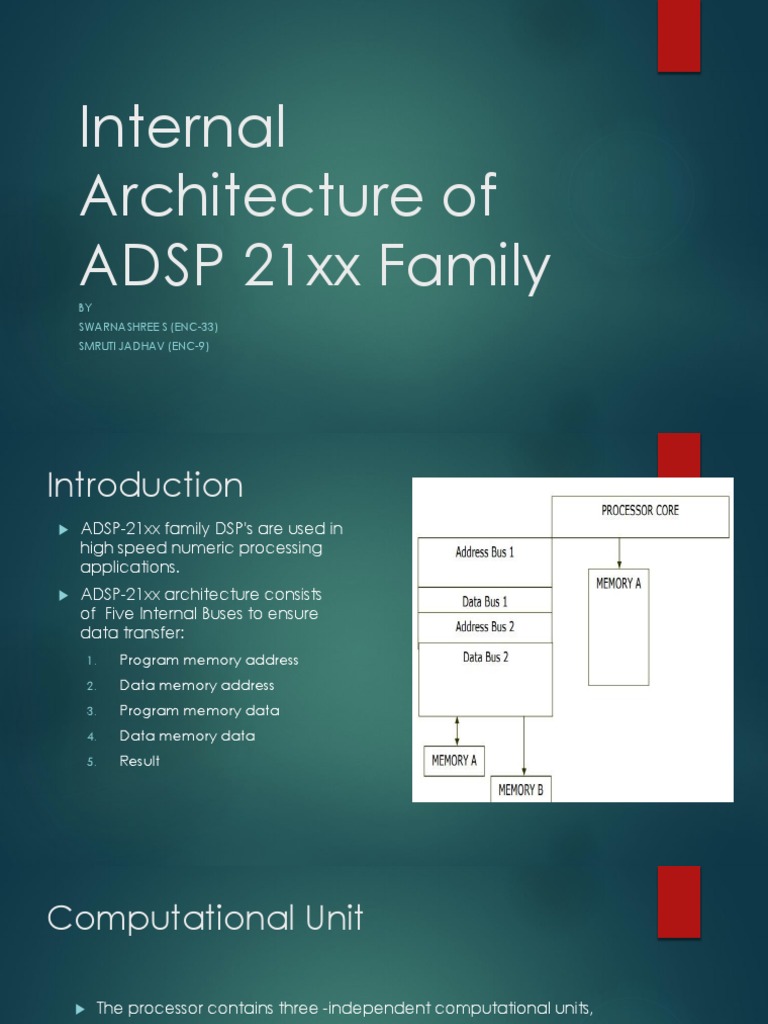 Application of ADSP 21XX | PDF | Input/Output | Central Processing Unit
