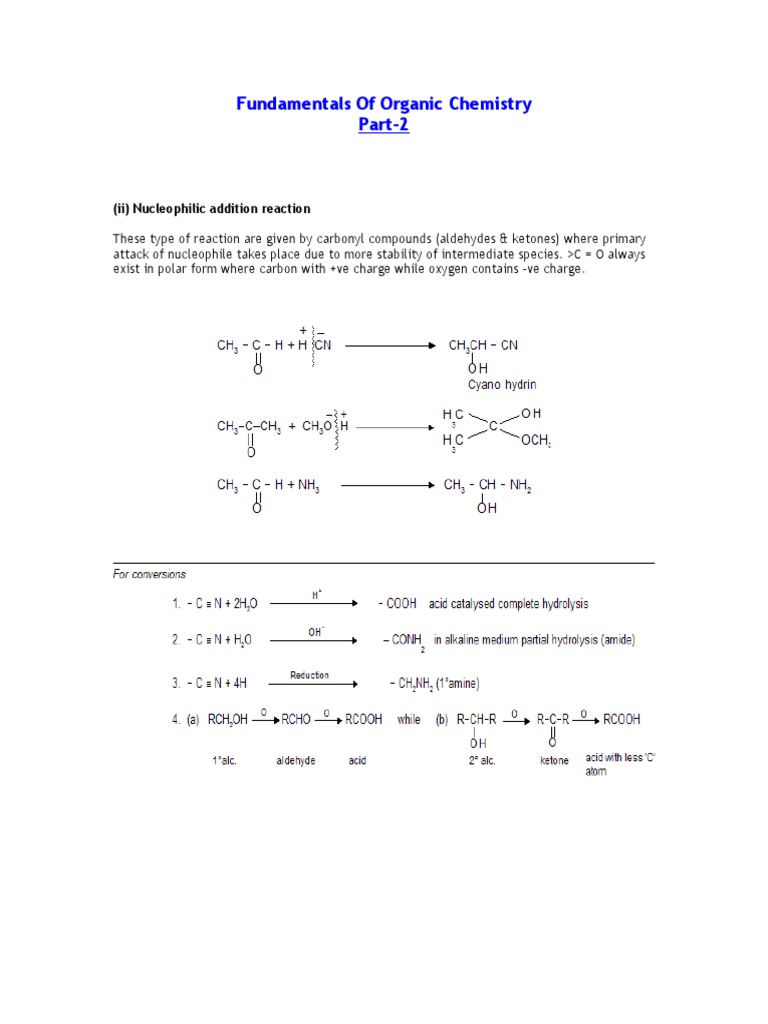 Fundamentals of Organic Chemistry 2 | PDF