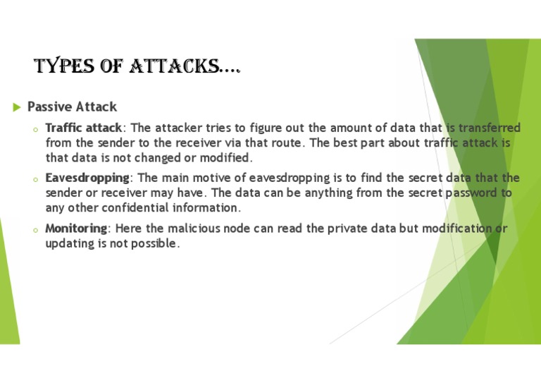 Types of Attacks .: Passive Attack | PDF