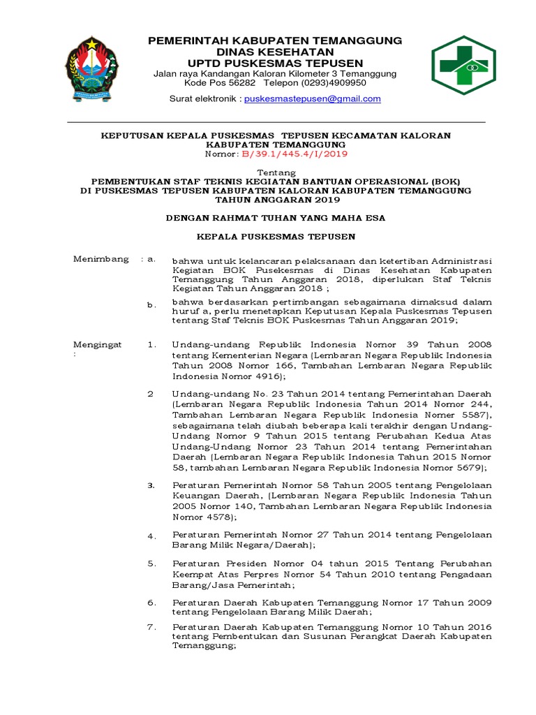 SK TIM BOK Baru | PDF