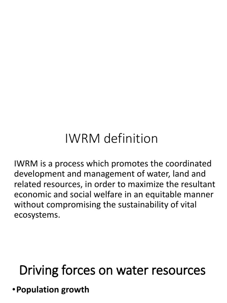 Concept and Principles of IWRM | PDF