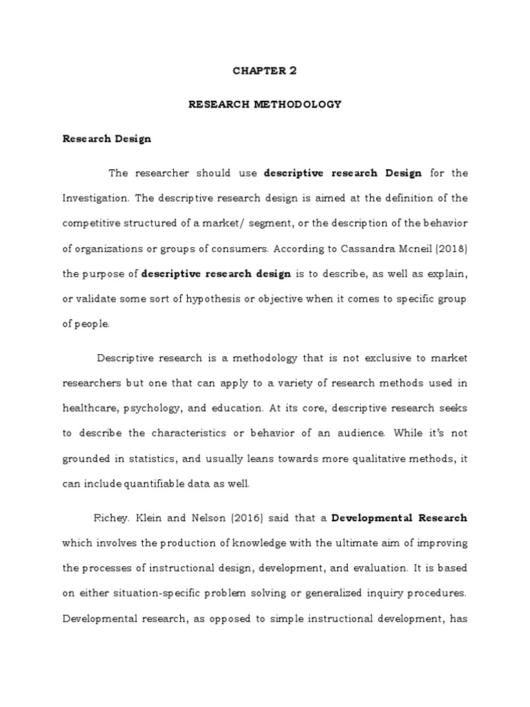 Descriptive Research Design Methodology