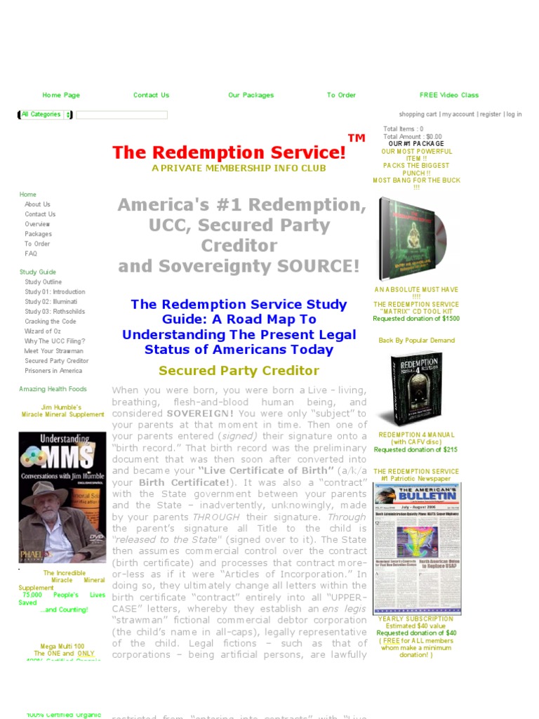Secured Party Creditor and Strawman UCC Work With Redemption Manual | PDF | Bankruptcy | Uniform ...