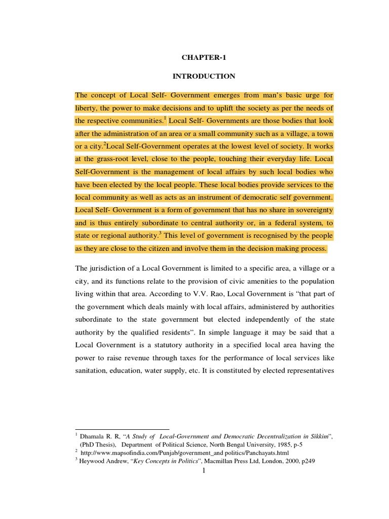 Local Self Goverment Intro PDF | PDF | Empowerment | Public Sphere