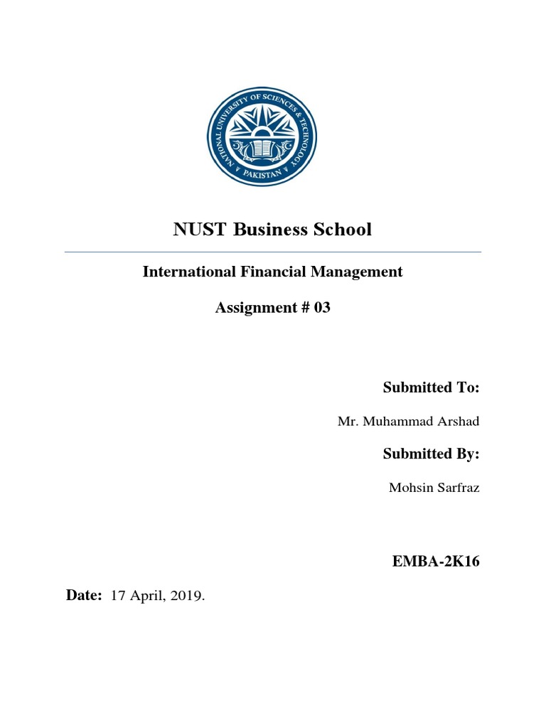 IFM Assignment # | PDF