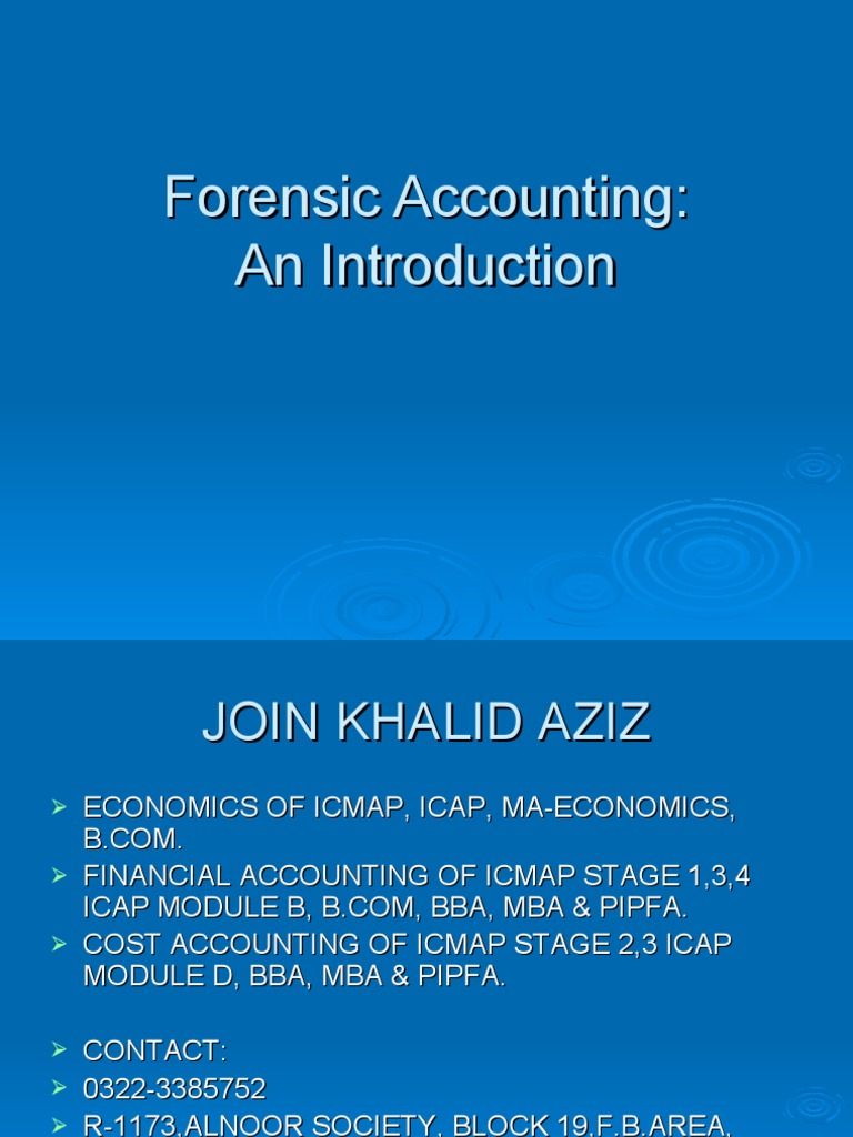 Forensic Accounting | PDF | Fraud | Accounting