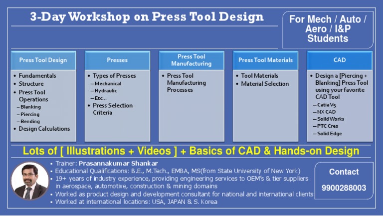 3-Day Workshop On Press Tool Design | PDF