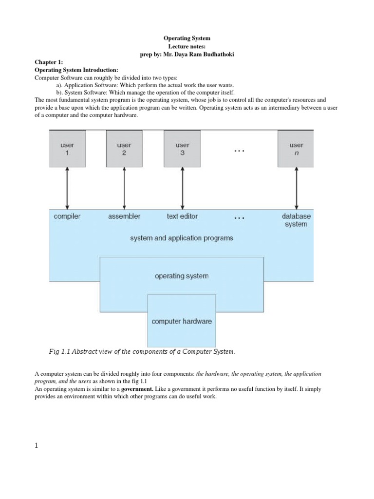 Chapter1 Operating System Overview | PDF | Operating System | Computer Program