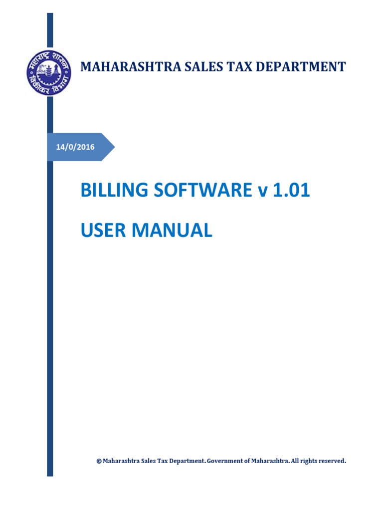 MSTD - BillingSoftware - User Manual Ver 1.01 | PDF | Invoice | Debits ...