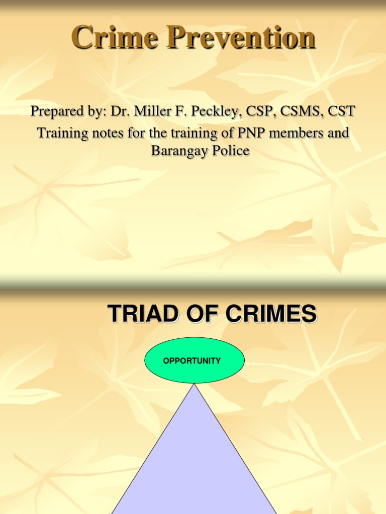 Triad of Crimes | PDF | Risk Management | Emergency Management