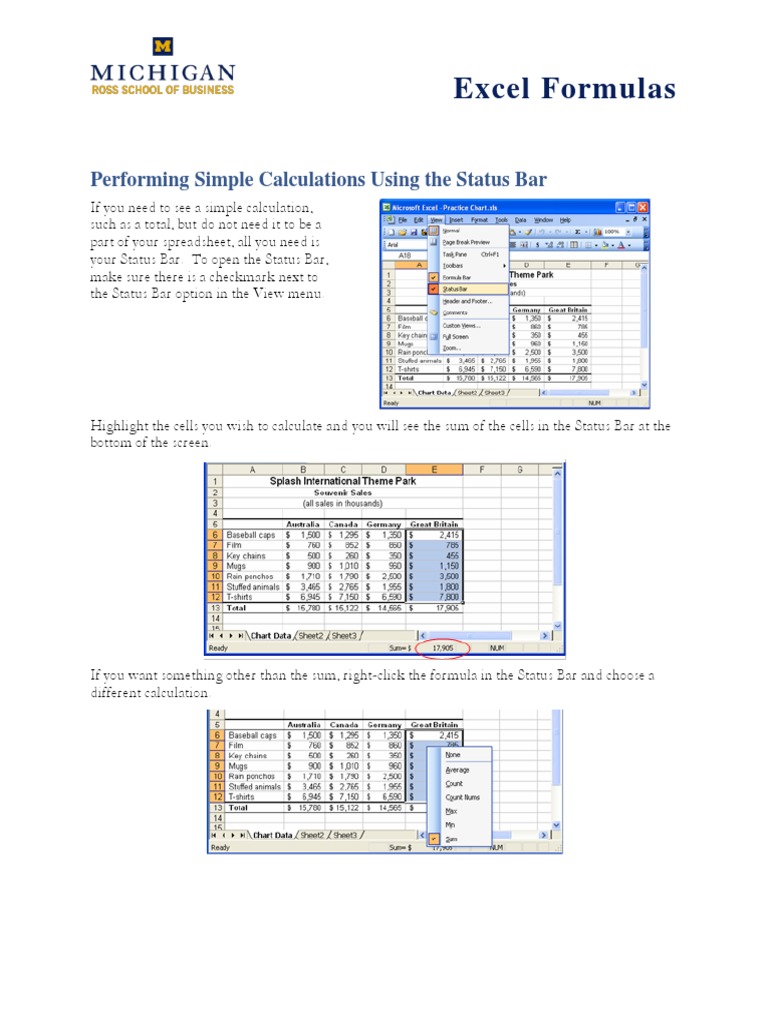 Excel Formulas Guide: Essential Functions and References | PDF ...