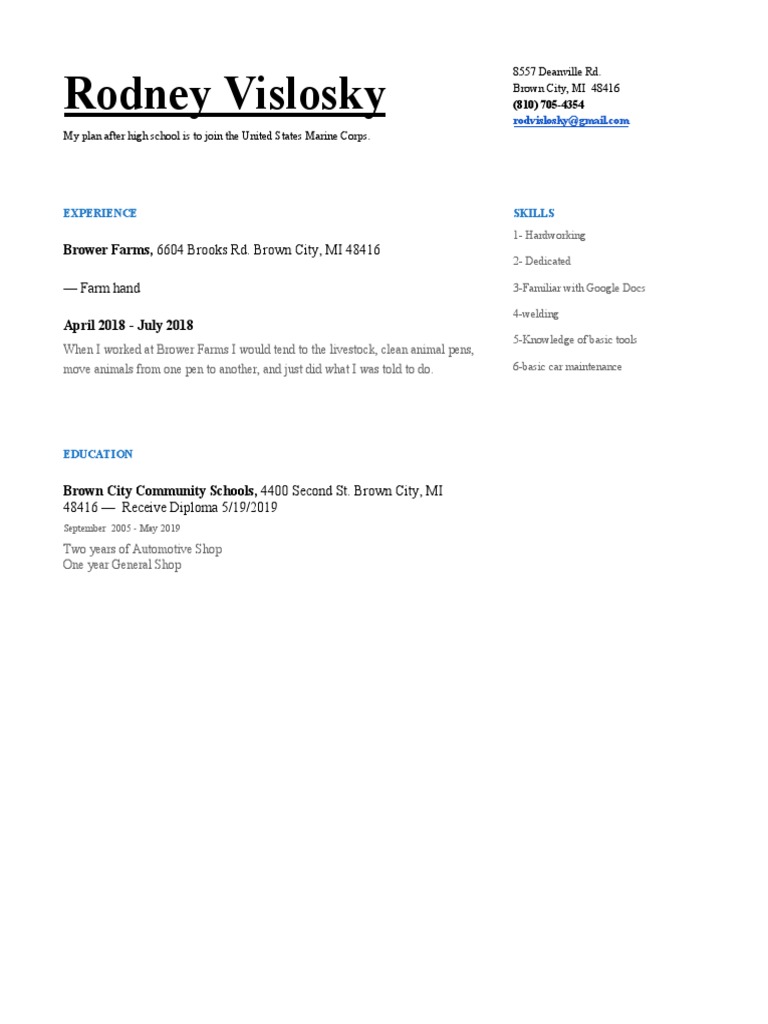 Rodney Vislosky: Brower Farms | PDF