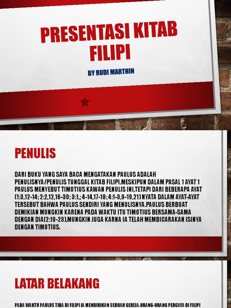 Memahami Latar Belakang dan Tujuan Penulisan Surat Filipi | PDF