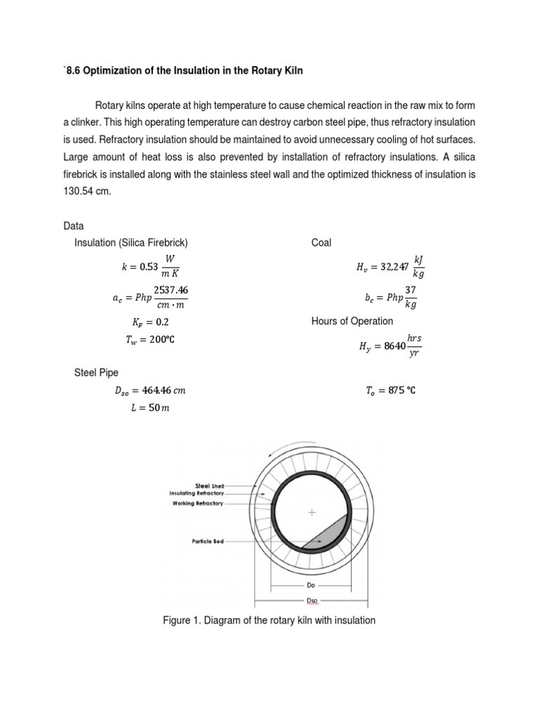 '8.6 Optimization of The Insulation in The Rotary Kiln | PDF | Thermal ...