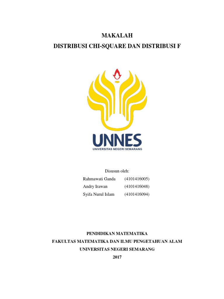 Analisis Distribusi Chi-Square dan F | PDF