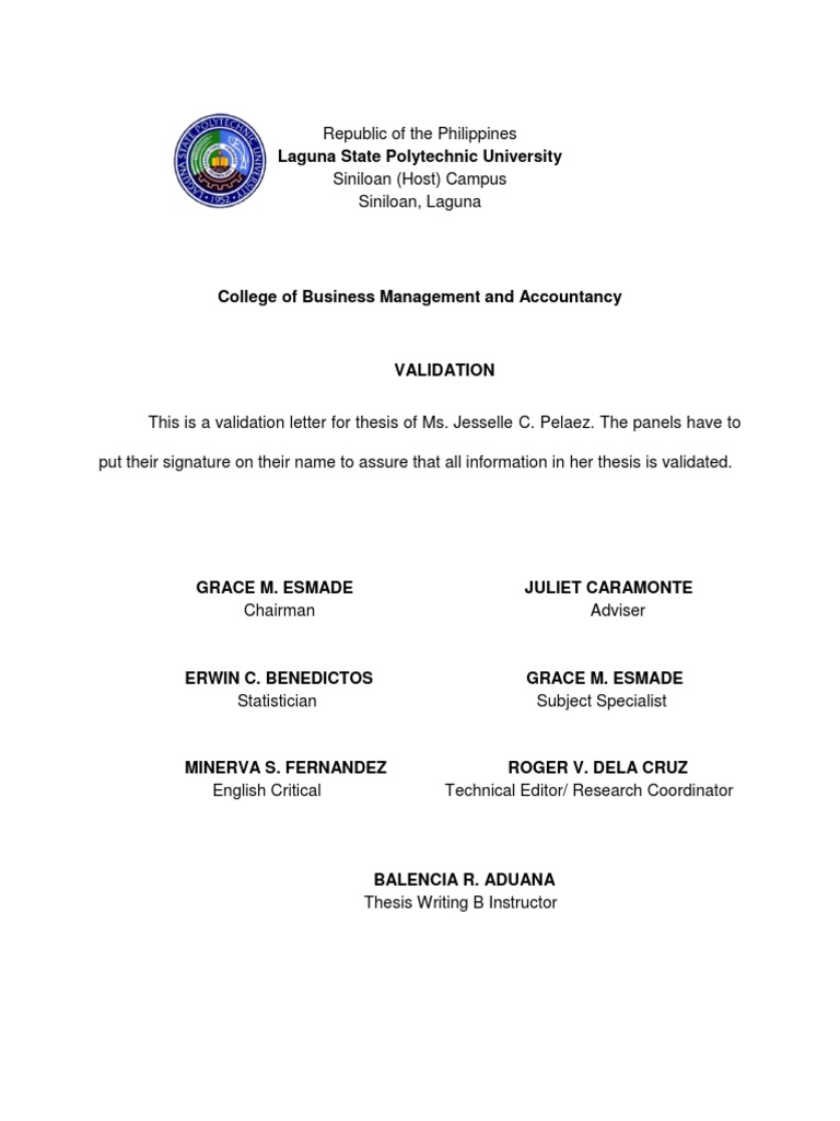 Validation Letter | PDF