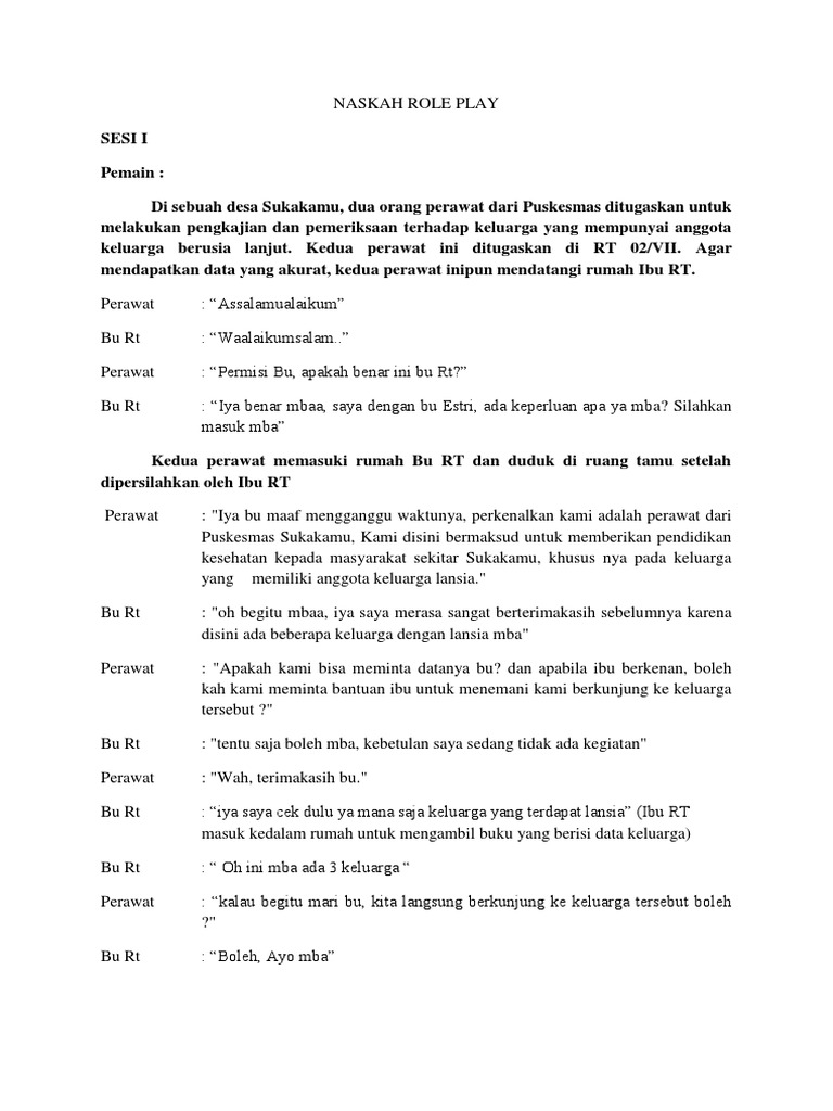 Naskah Role Play Print | PDF