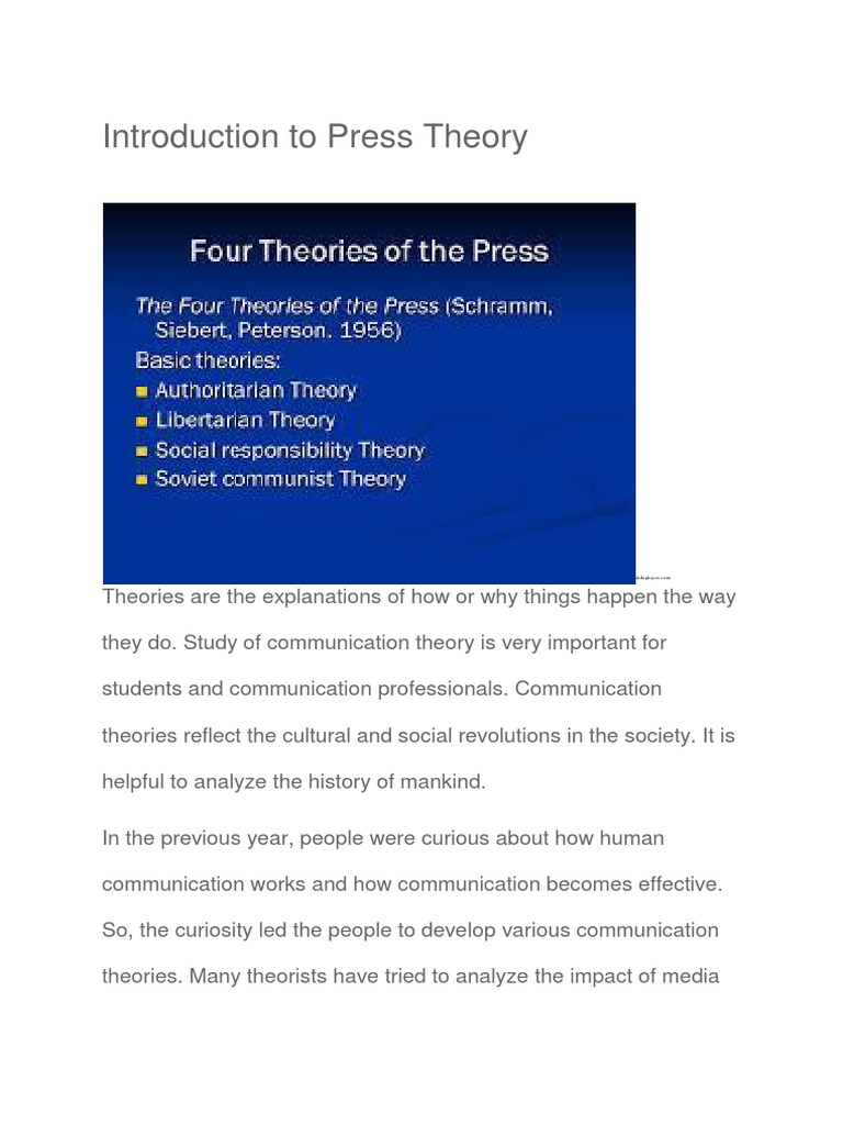 Basic Philosophy of Free Press | PDF | Freedom Of The Press | Freedom ...