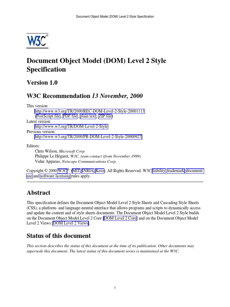 DOM2 Style | PDF | Cascading Style Sheets | Html Element