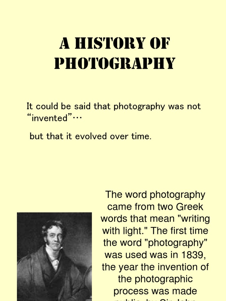A History of Photography | PDF | Vision | Imaging