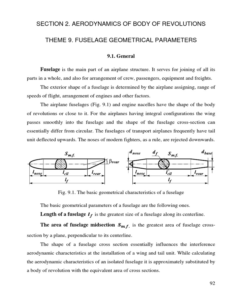 Fuselage Geometrical Parameters | PDF | Boundary Layer | Airplane