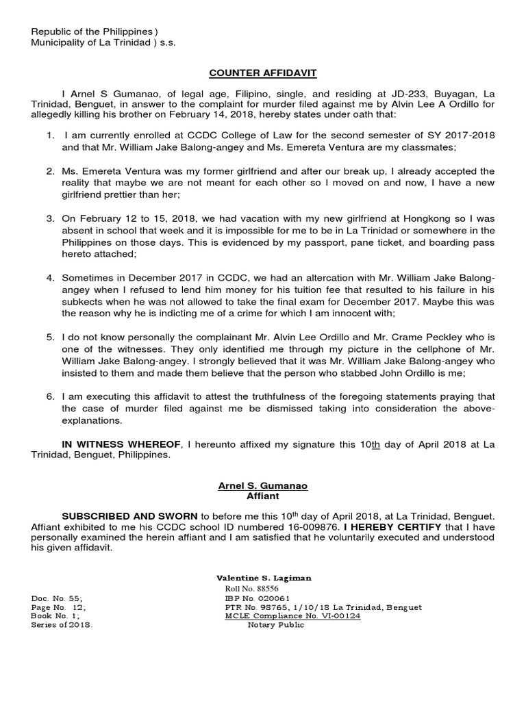 Sworn Statement | PDF | Affidavit | Common Law