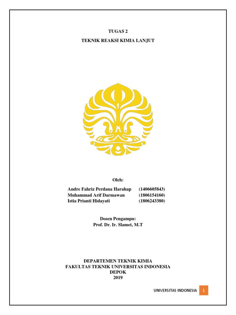 Tugas 2-TRK Lanjut Kelompok 3 Andre-Arief-Istia | PDF | Chemical ... Tugas 2-TRK Lanjut Kelompok 3 Andre-Arief-Istia | PDF | Chemical ...