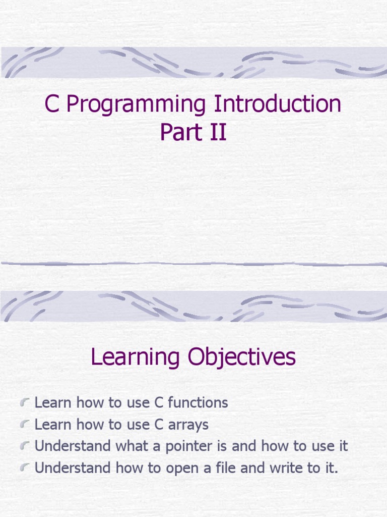 C Programming Introduction | PDF | Pointer (Computer Programming) | C ... C Programming Introduction | PDF | Pointer (Computer Programming) | C ...