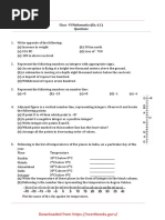 Class-6 Test Practice of Integers | PDF