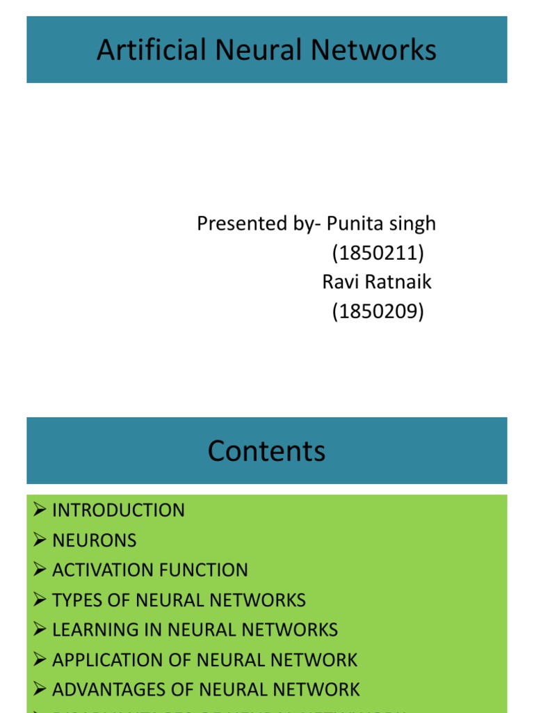 Artificial Neural Networks | PDF | Artificial Neural Network | Nervous System