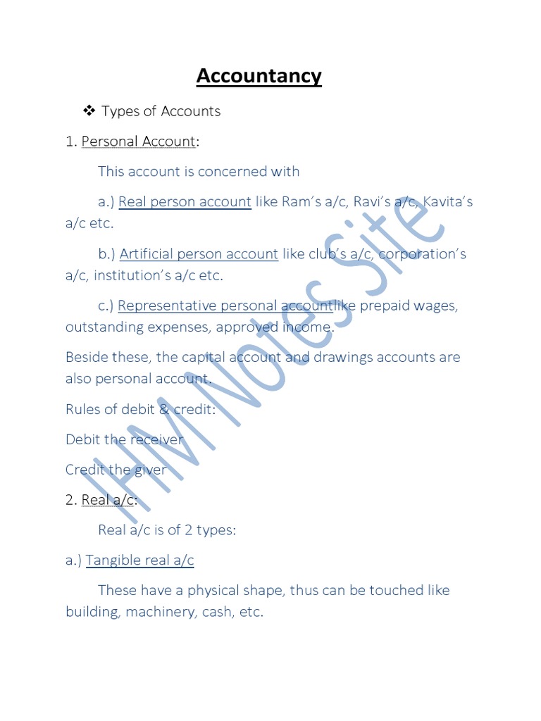 Types of Accounts & Discount | PDF | Discounts And Allowances | Debits ...