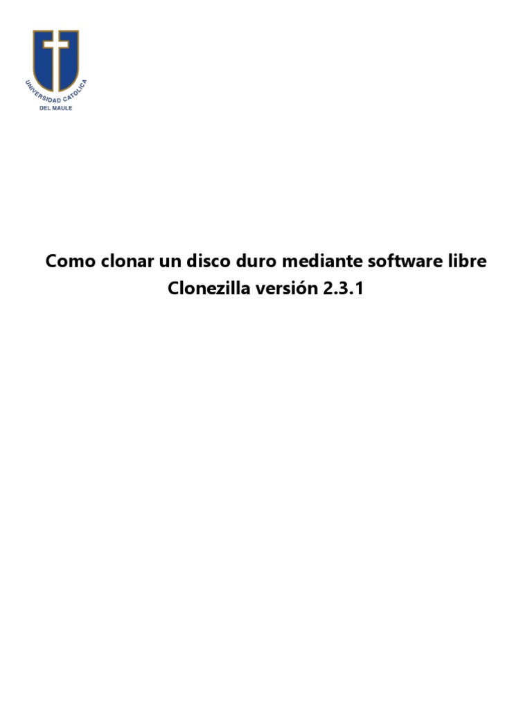 Manual DBRL Clonezilla | PDF | Disco duro | Clonación
