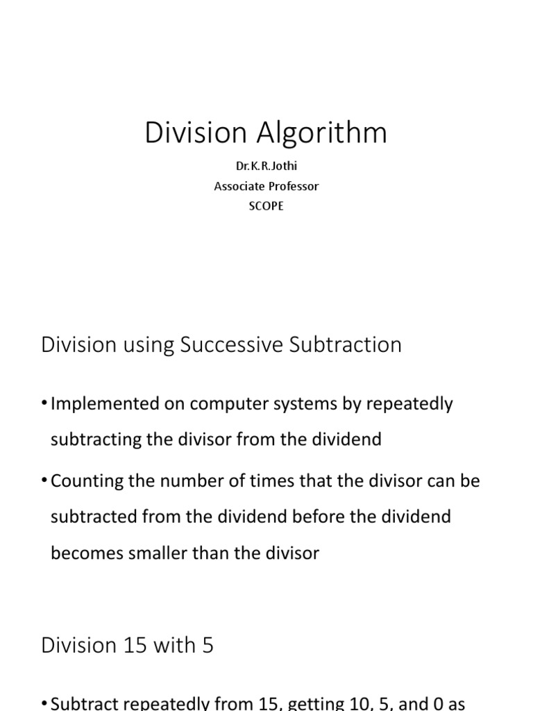 9 Division Restoring And Non Restoring 02 Aug 2018 Reference Material I Division