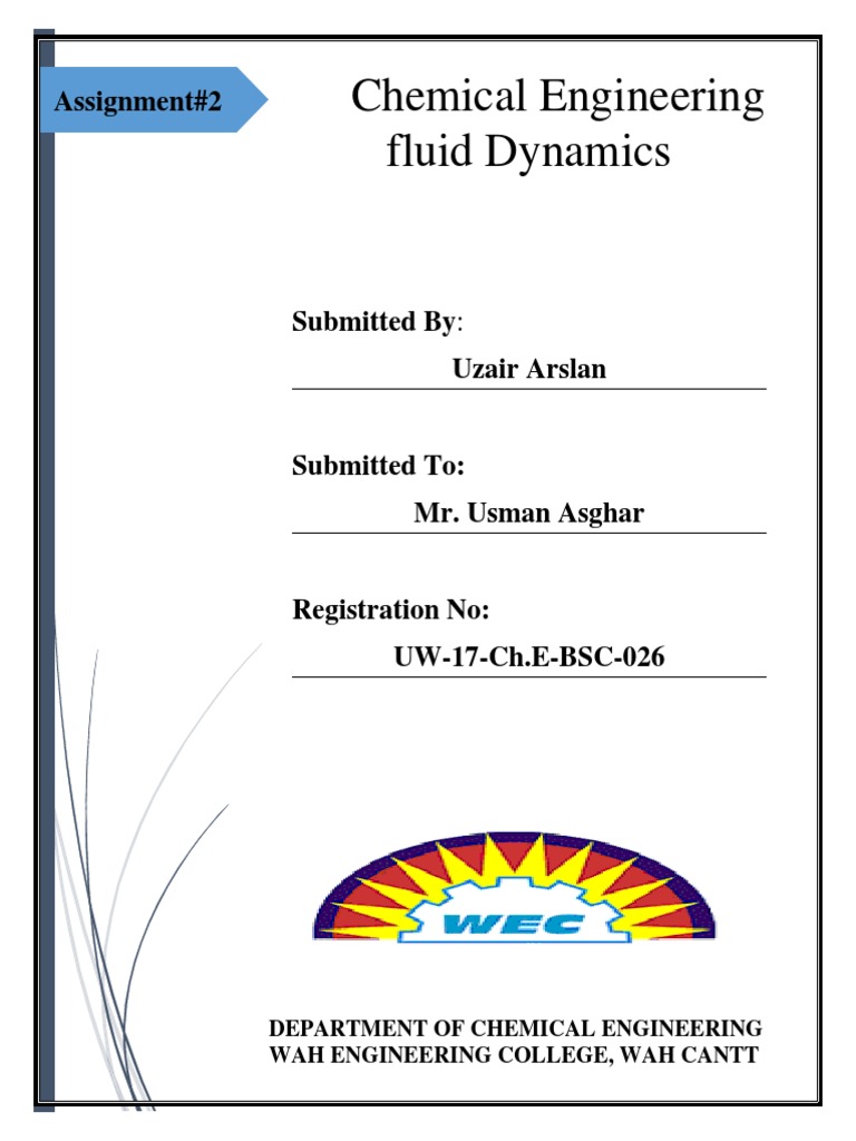 Chemical Engineering Fluid Dynamics: Assignment#2 | PDF | Technology ...