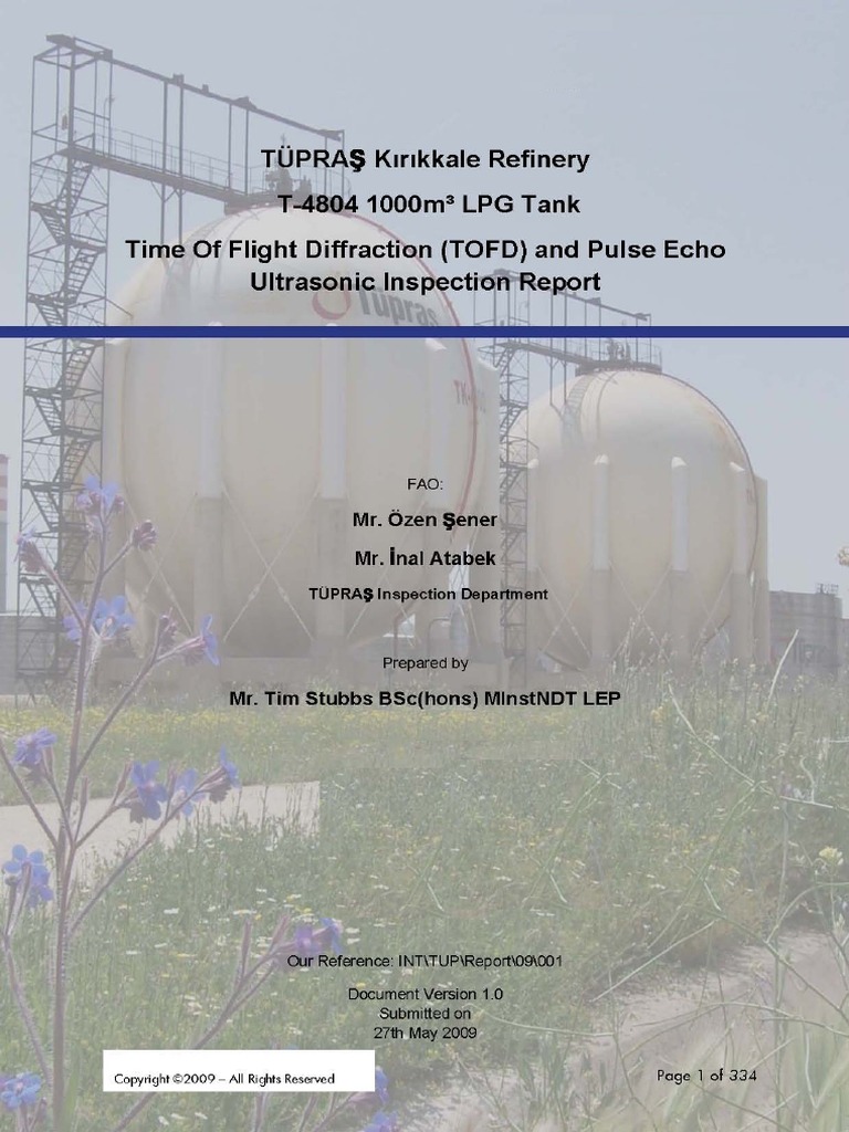 TOFD Report Sample 1 PDF | PDF
