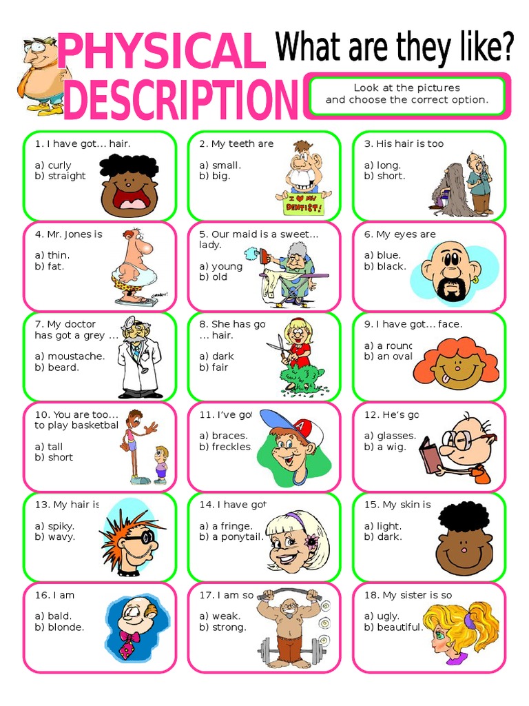 Physical Description Quiz | PDF | Beauty | Fashion