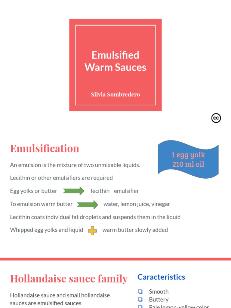 Emulsified Warm Sauces | PDF | Pickled Cucumber | Butter