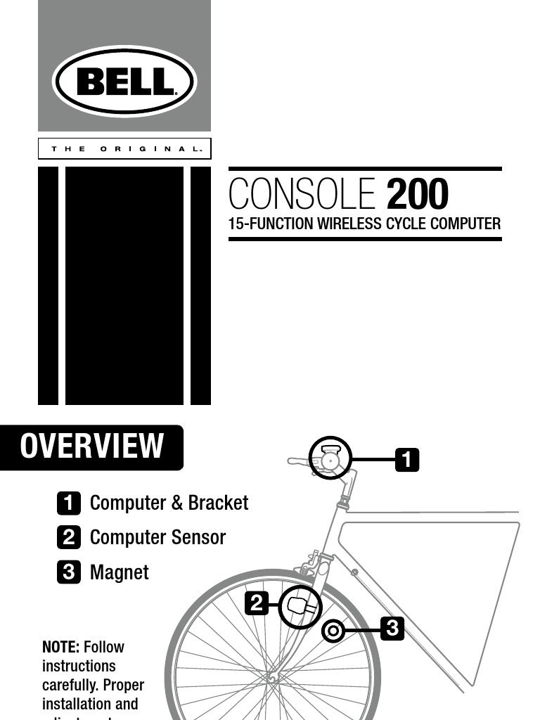 Bell Console 200 Cycling Computer Manual | PDF | Electromagnetic ...