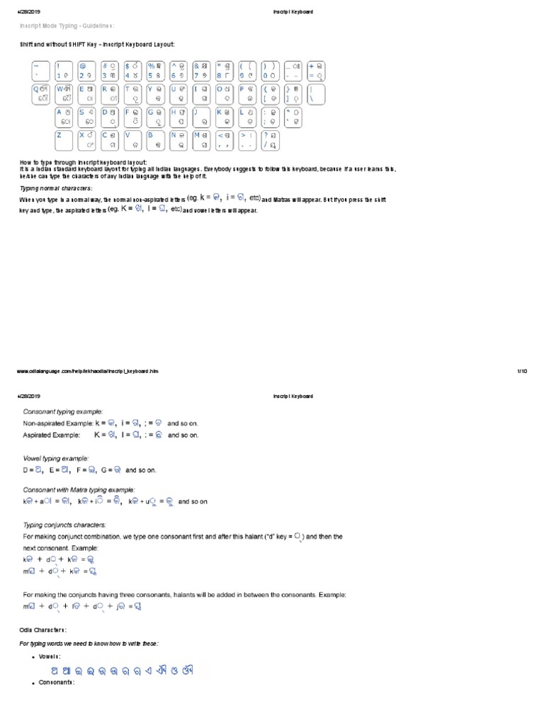 Inscript Keyboard | PDF | Computer Keyboard | Input/Output