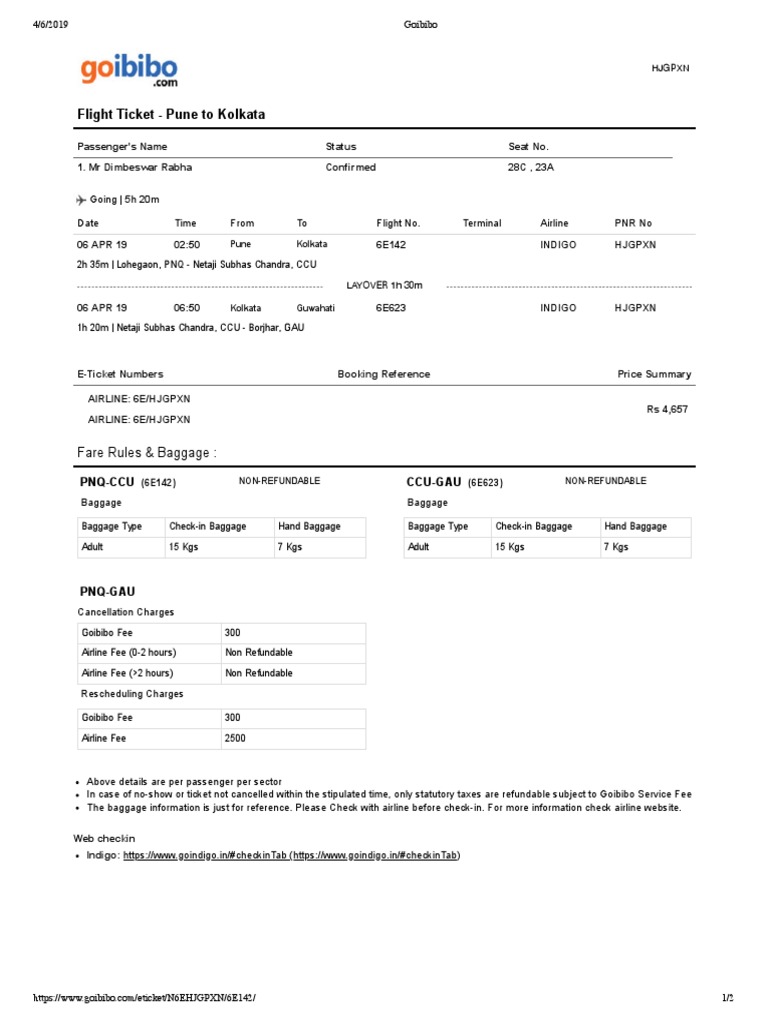 Goibibo PDF Airlines Service Industries