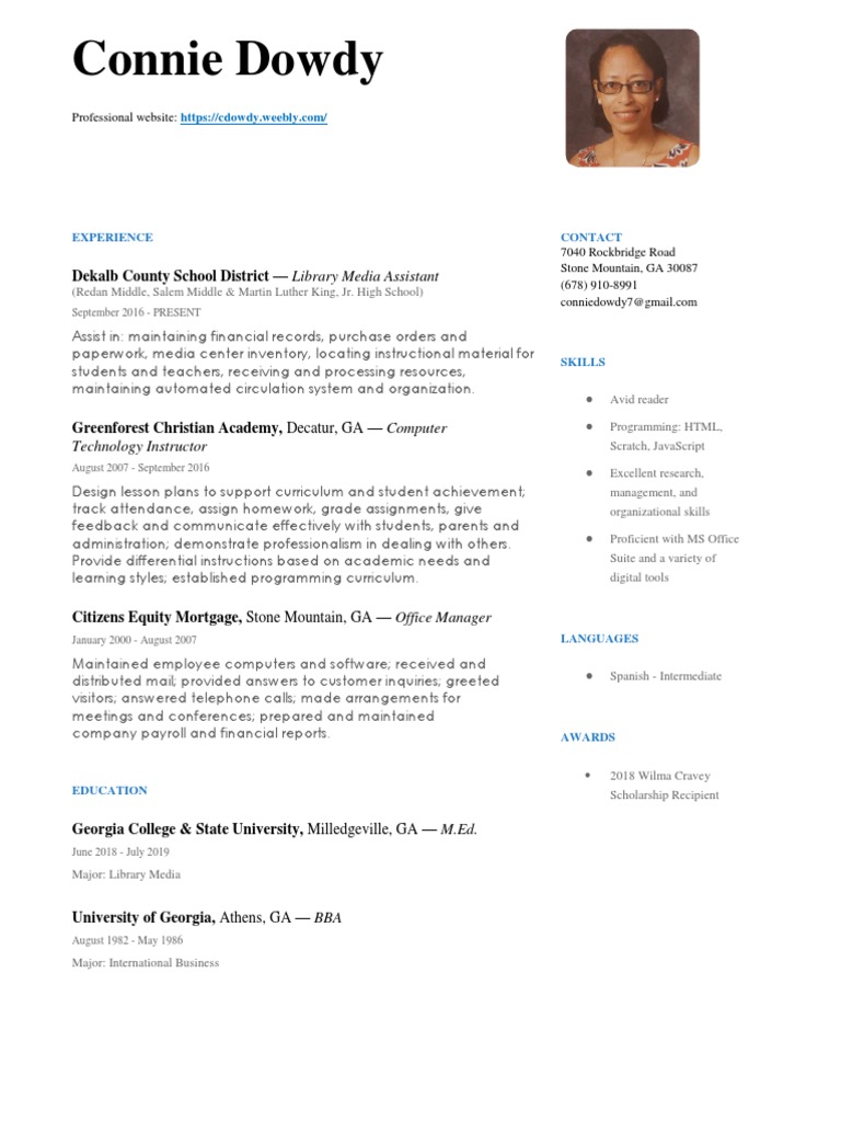 2019 CD Resume With Pic | PDF | Homework | Education Theory