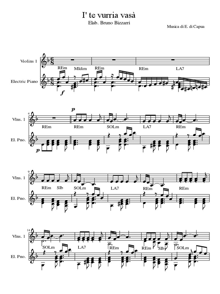 I' Te Vurria Vasà | PDF