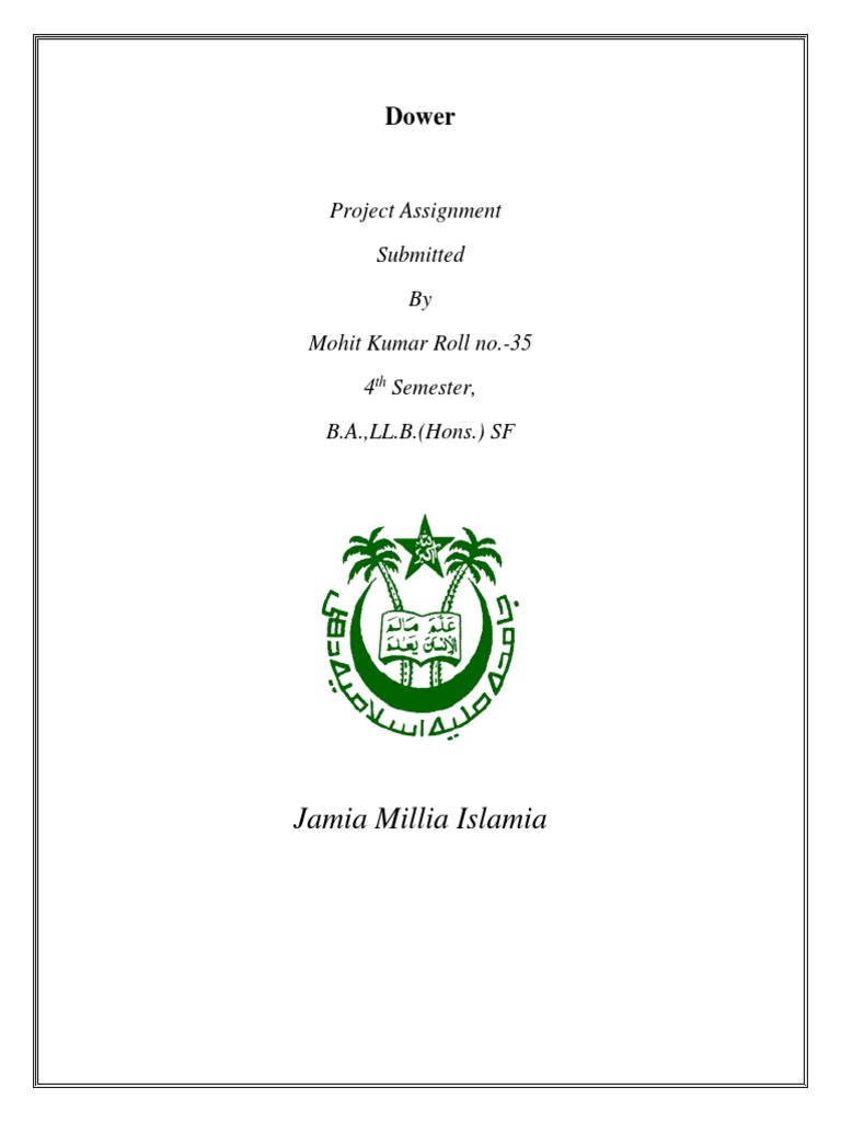 Dower .. | PDF | Marriage | Wife