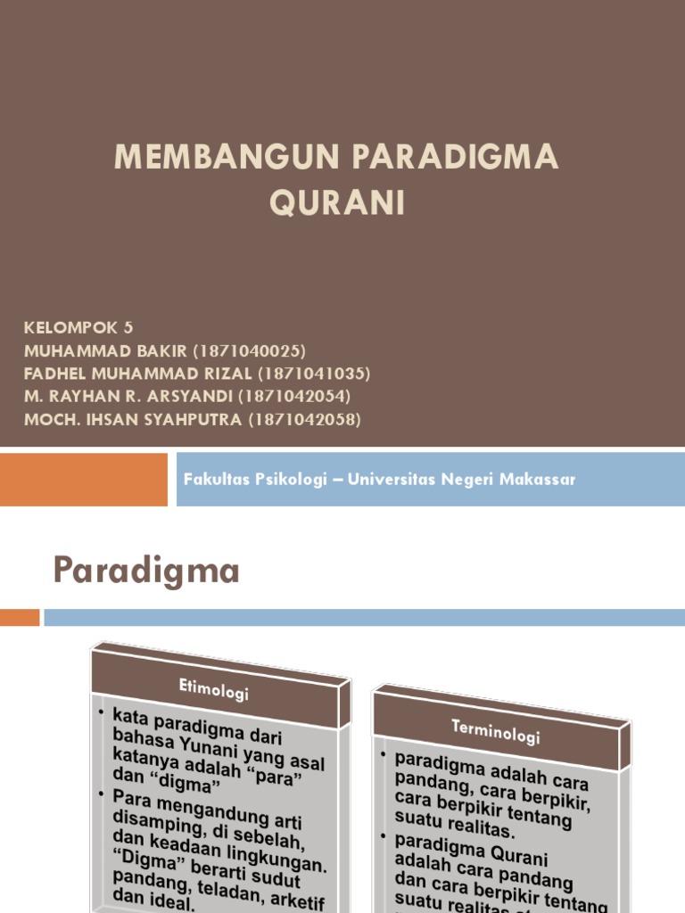 Membangun Paradigma Qurani | PDF