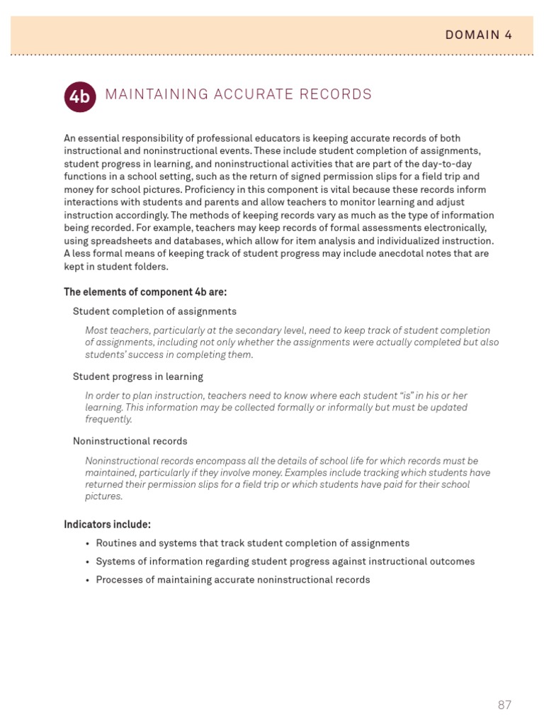 Maintaining Accurate Records: Domain 4 | PDF