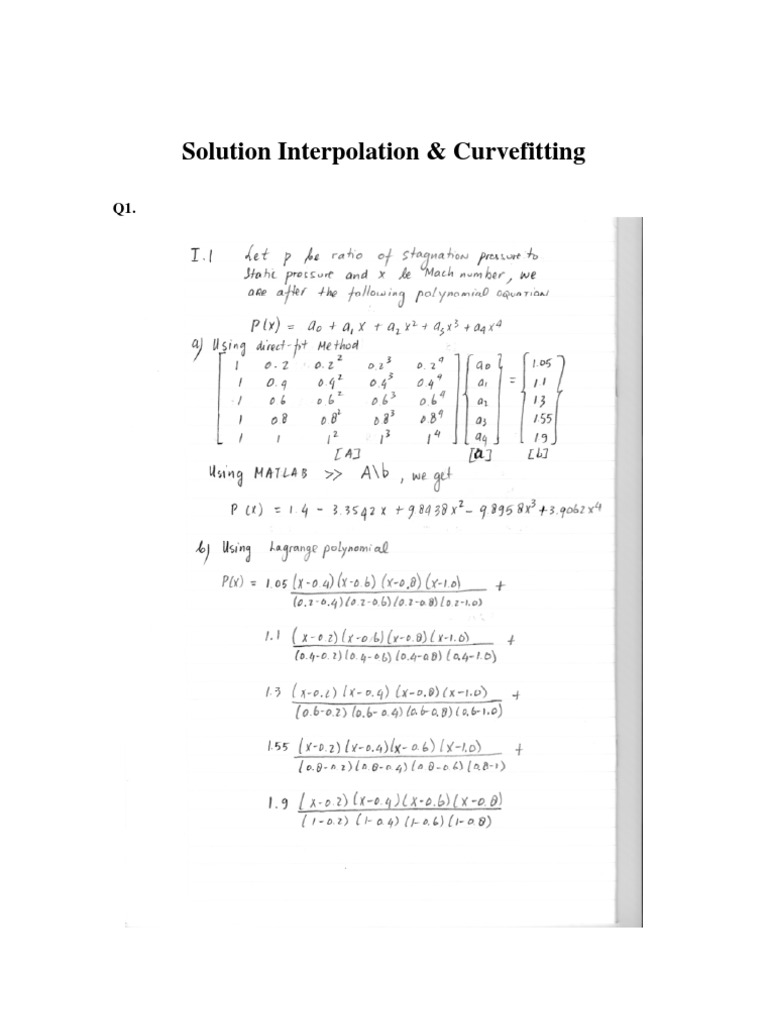 ENGG952 Week2 (S) Curve Fitting & Interpolation | PDF