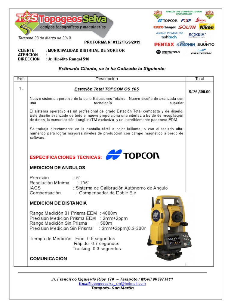 3.estacion Total Topcon OS105 | PDF | Pantalla táctil | Ingeniería ...